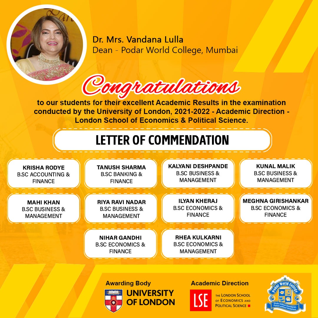 University Of London - Podar World College